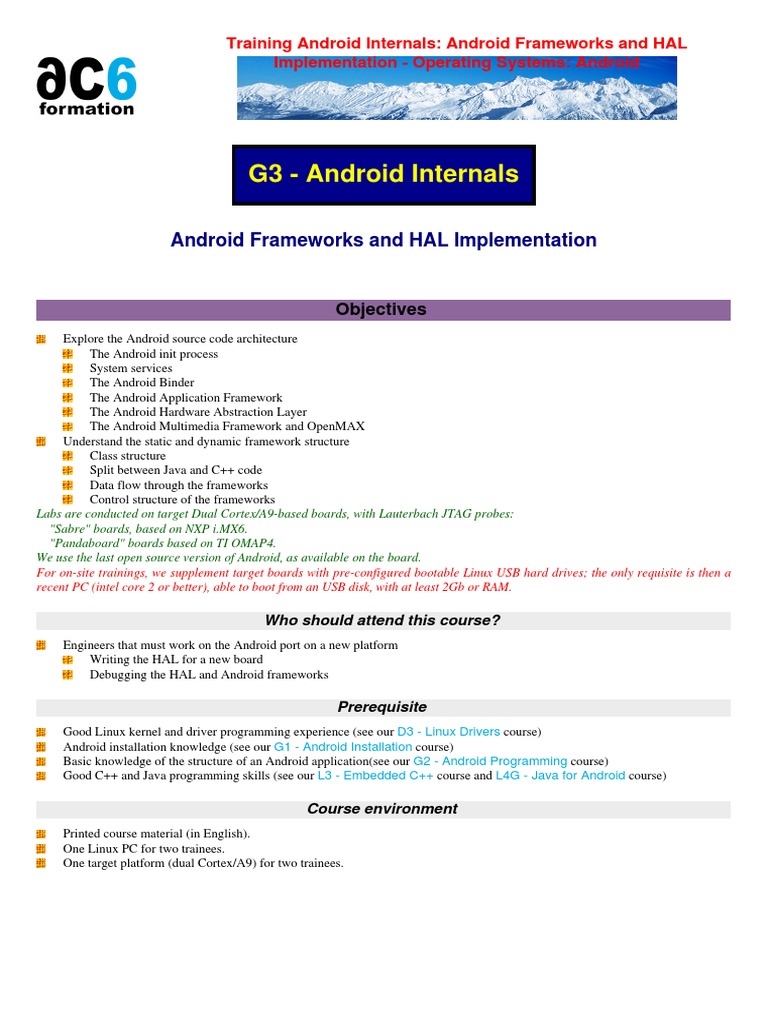Cours G3 en | PDF | Android (Operating System) | Computer Programming