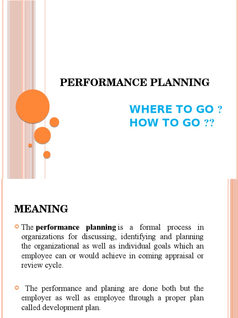 Performance Planning | PDF | Goal | Employment