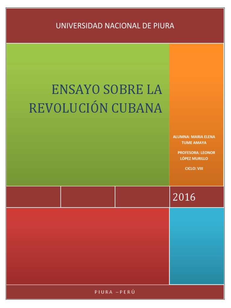 Ensayo Revolucion Cubana | PDF | Fulgencio Batista | Cuba