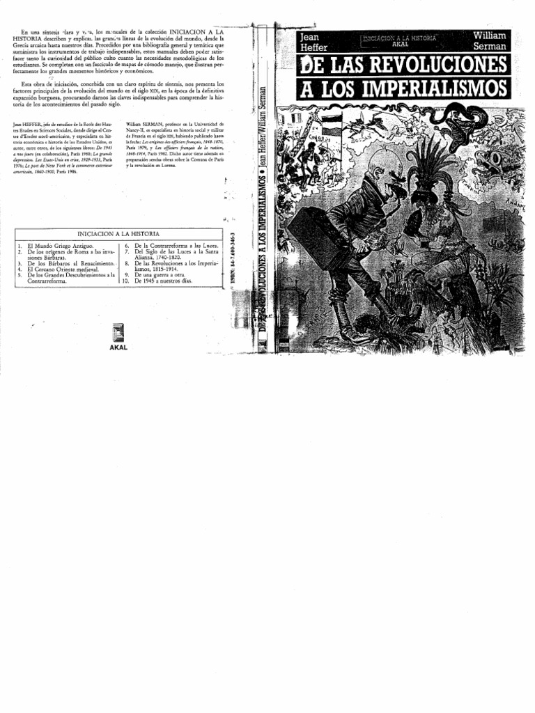 De Las Revoluciones A Los Imperialismos, 1815-1914 - Jean Heffer y ...