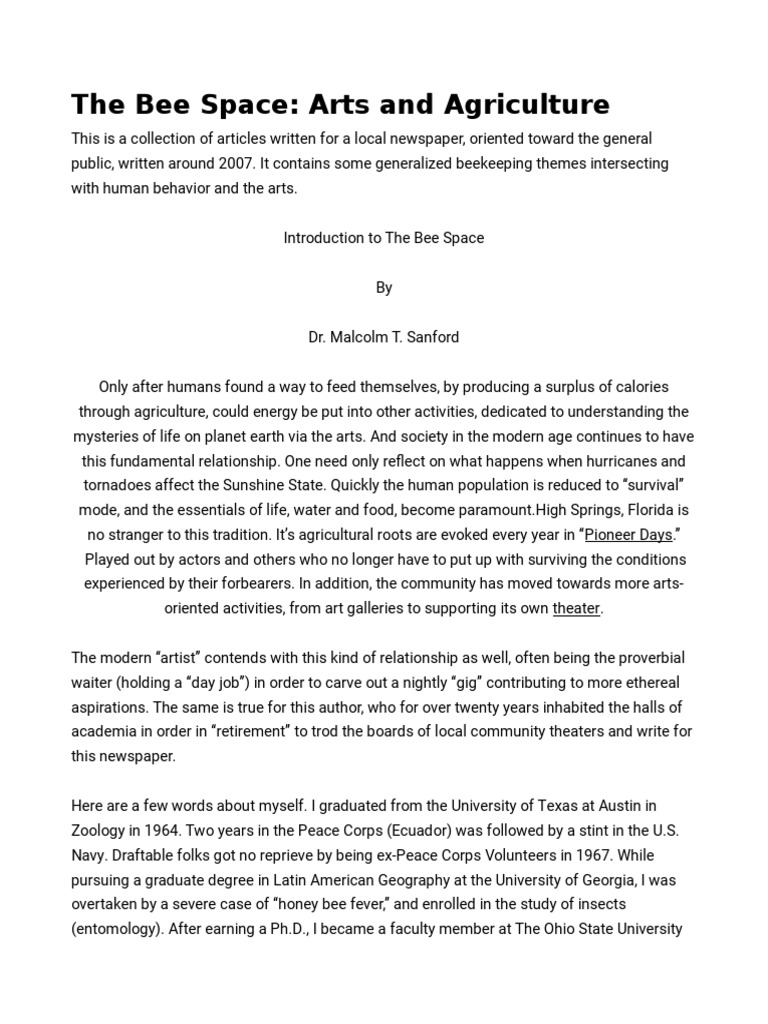 The Bee Space | PDF | Honey Bee | Beekeeping