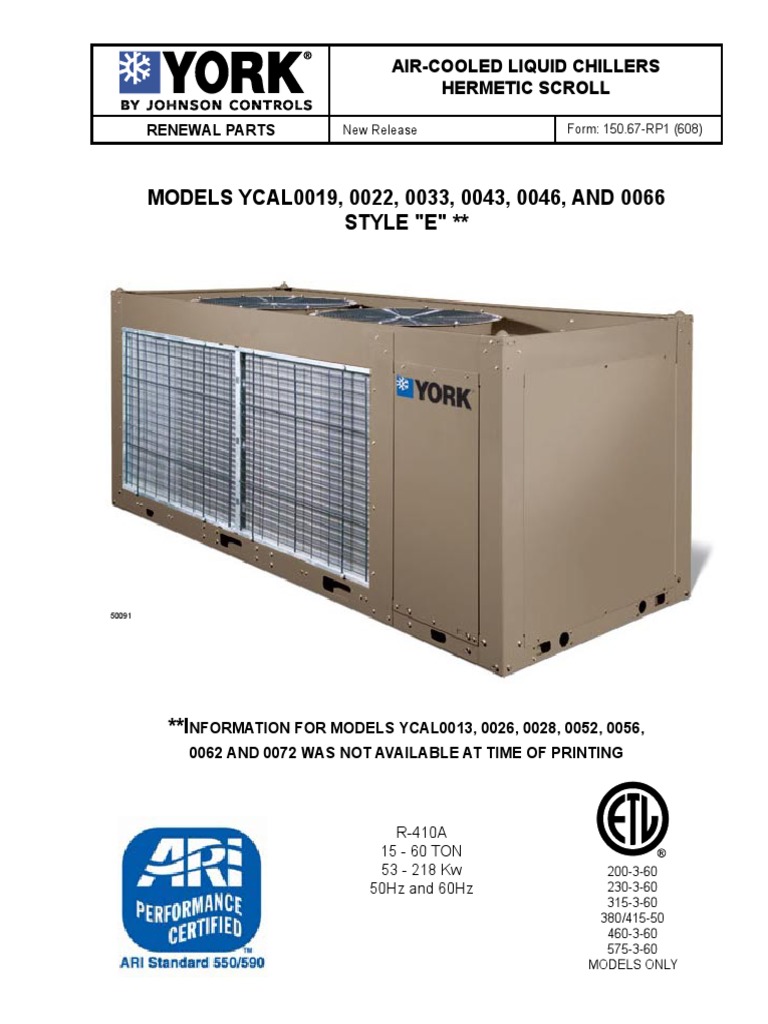 chiller york | Heating, Ventilating, And Air Conditioning | Thermodynamics