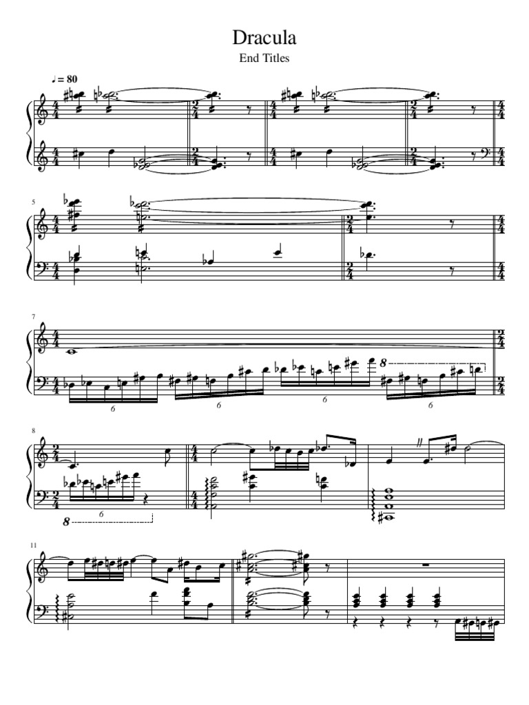 Dracula End Titles | PDF