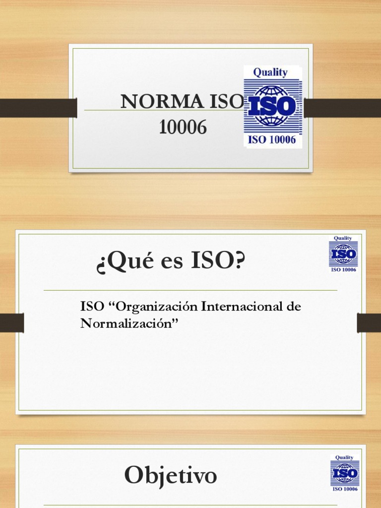 Iso 10006 Final | PDF | Organización internacional para la estandarización | Calidad (comercial)