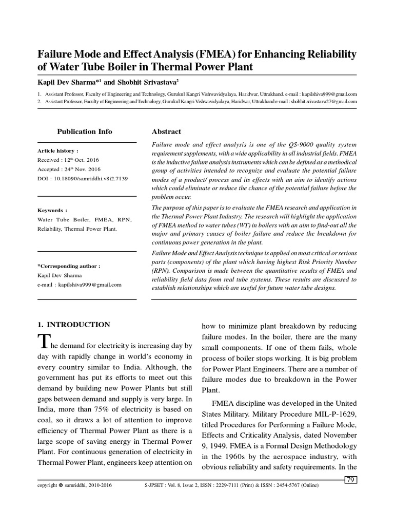 FMEA | PDF | Reliability Engineering | Hvac