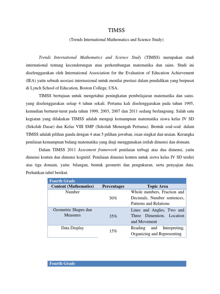 TIMSS | PDF