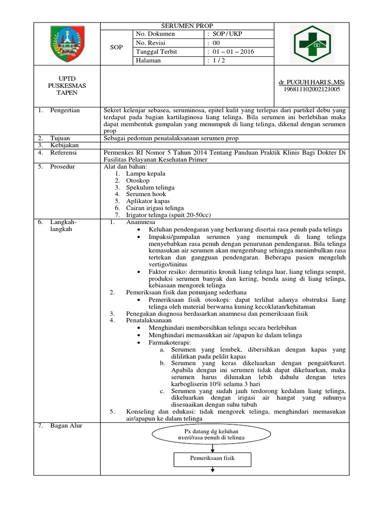 Sop Serumen Prop | PDF