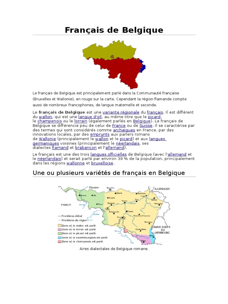 Variétés du Français en Belgique | PDF | Sémiotique | Linguistique
