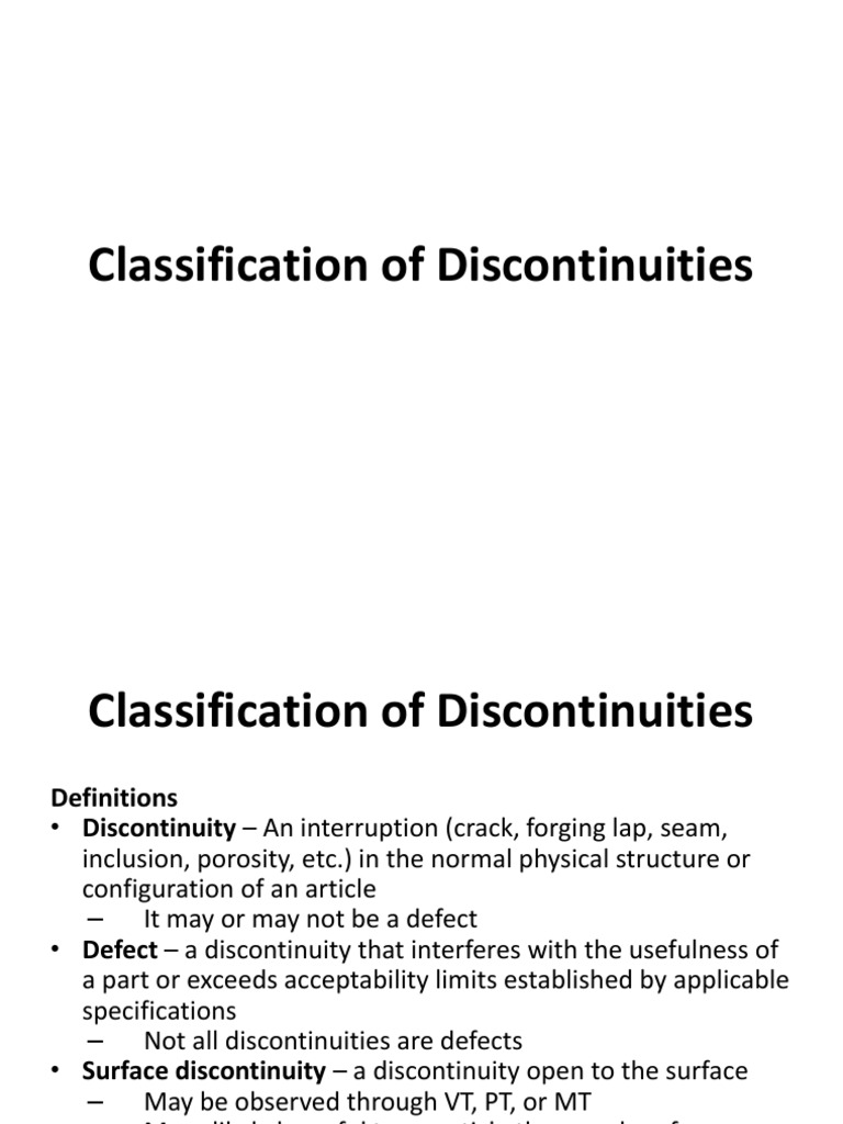 5 Classification of Discontinuities | Casting (Metalworking) | Fatigue ...