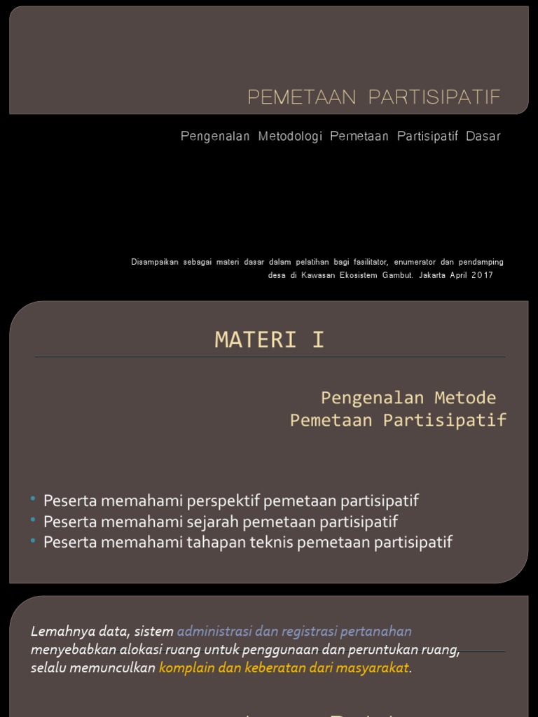 Pemetaan Partisipatif | PDF
