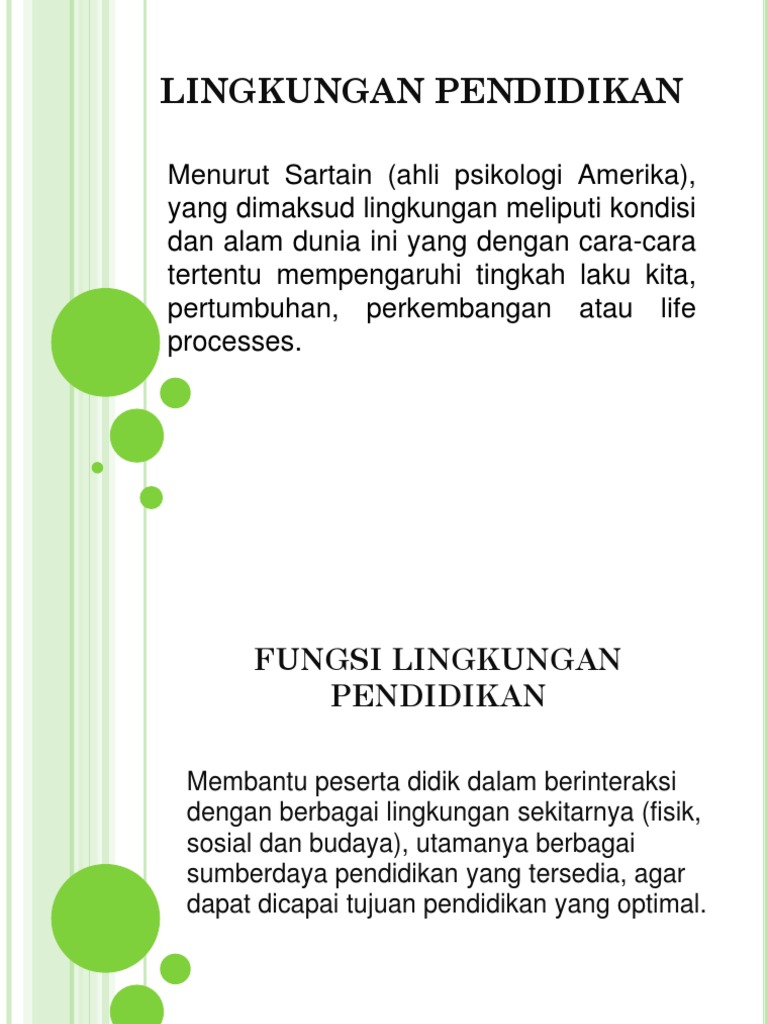 Lingkungan Pendidikan | PDF