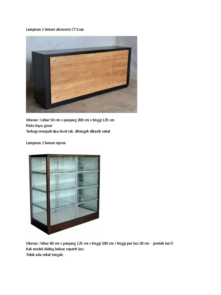 Lemari Aksesoris dan Apron CT Scan | PDF | Griya & Taman