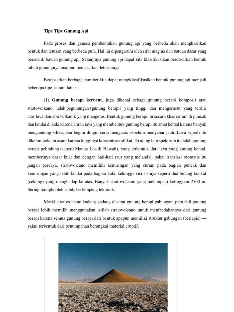 Tipe Tipe Gunung API | PDF