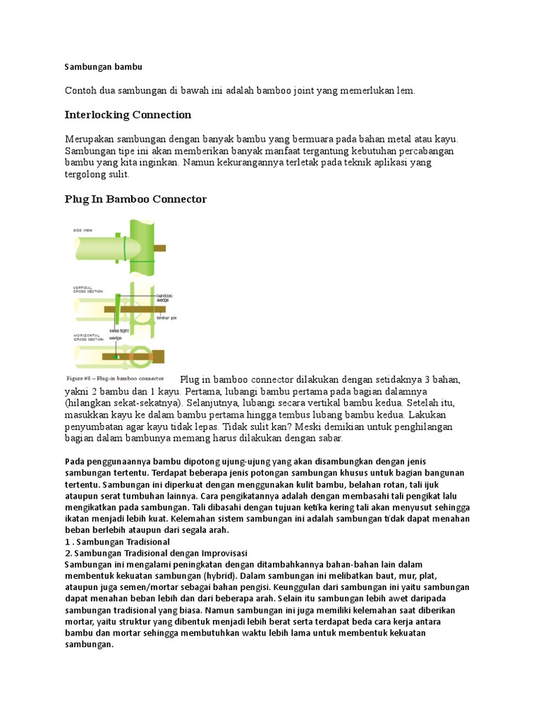 Sambungan Bambu | PDF