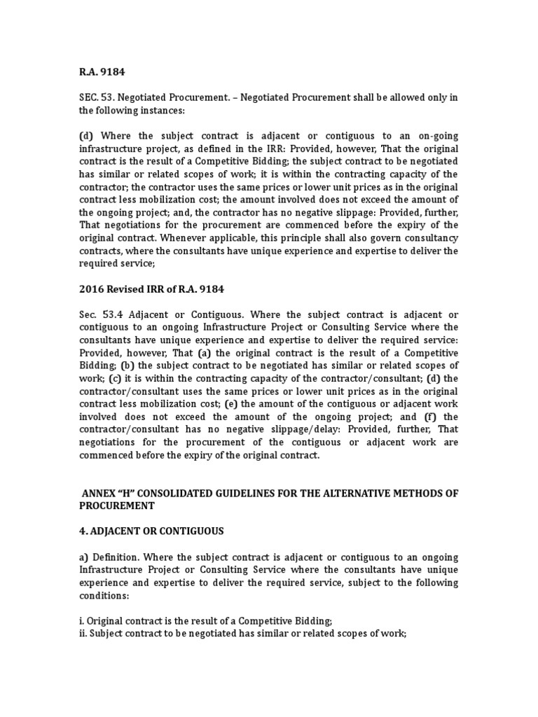 Guidelines for Negotiated Procurement | PDF | Construction Bidding | Procurement