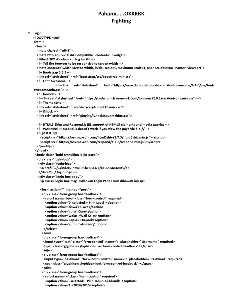Pahami..... OKKKKK Fighting | PDF | Cascading Style Sheets | Bootstrap (Front End Framework)