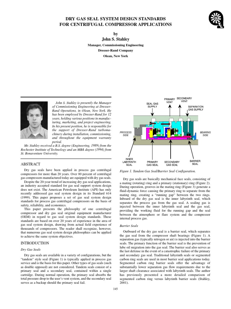 Dry Gas Seal System Standar | PDF | Gas Compressor | Gases