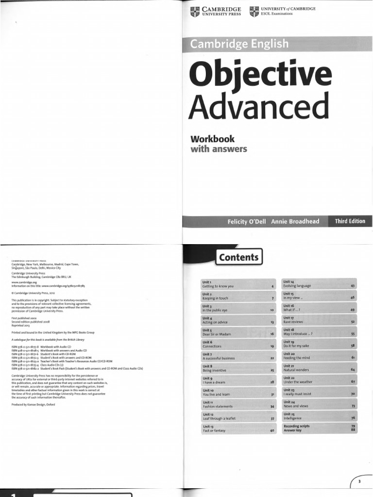 Objective Advanced Workbook With Answers PDF | PDF