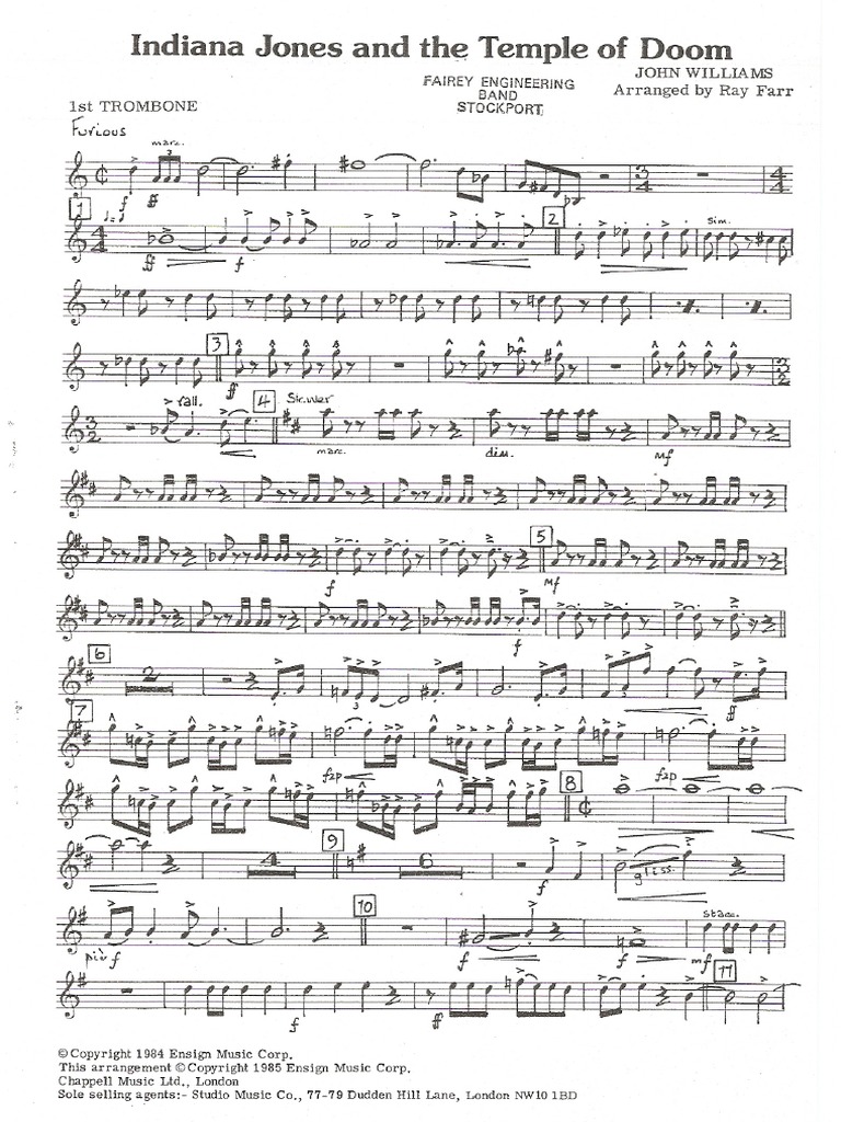 Indiana Jones 1st Trombone PDF | PDF