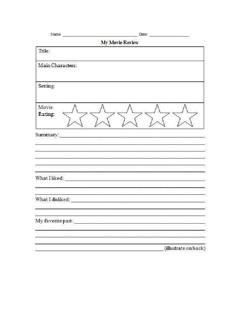 Movie Review Template | PDF