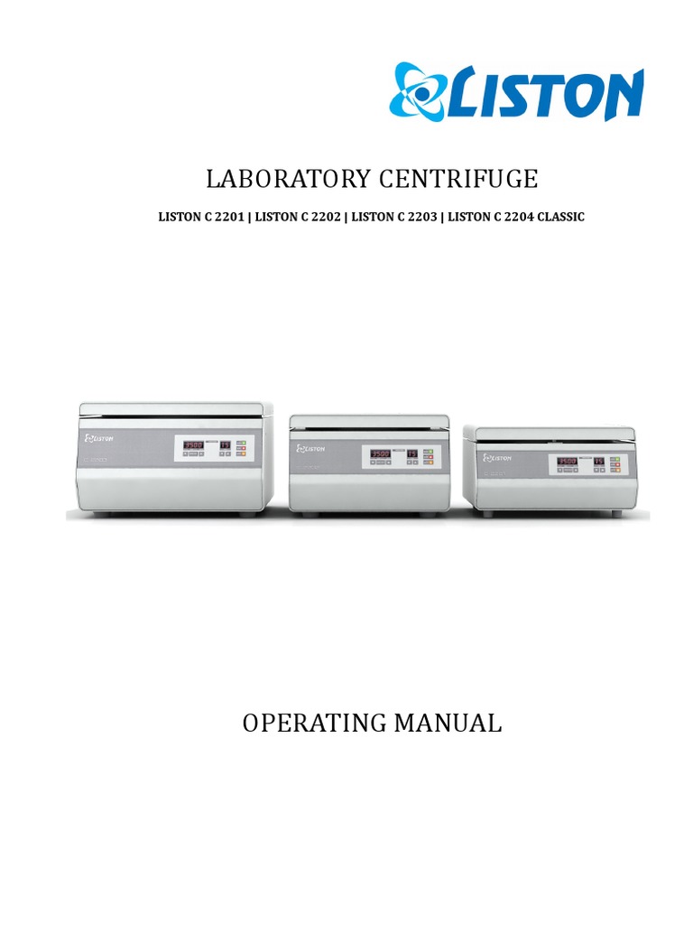 Centrifuges Manual New | PDF | Centrifuge | Laboratories