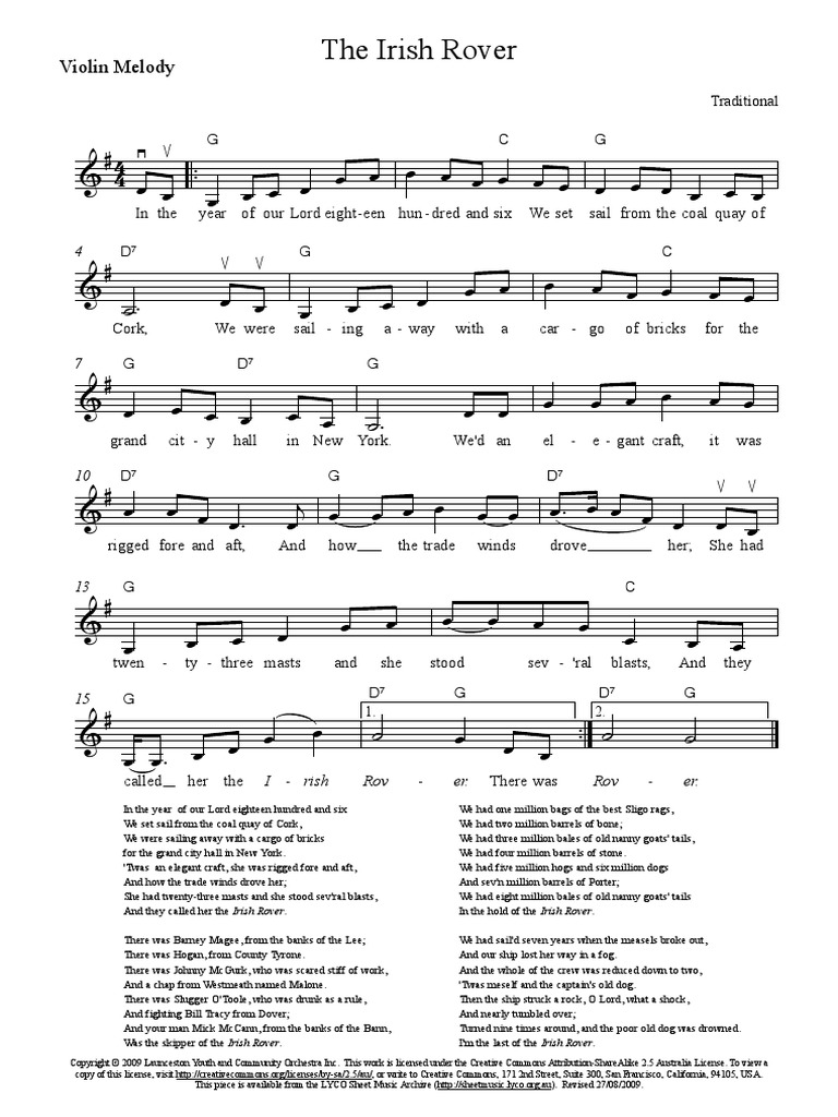 Irish Rover - Violin | Shipping | Ships