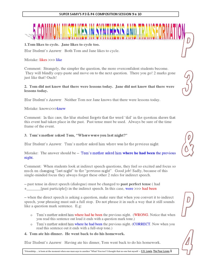 Samy Compo p3 N 4 Week 9 N 10 Booklet | PDF | Fly | Perfect (Grammar)