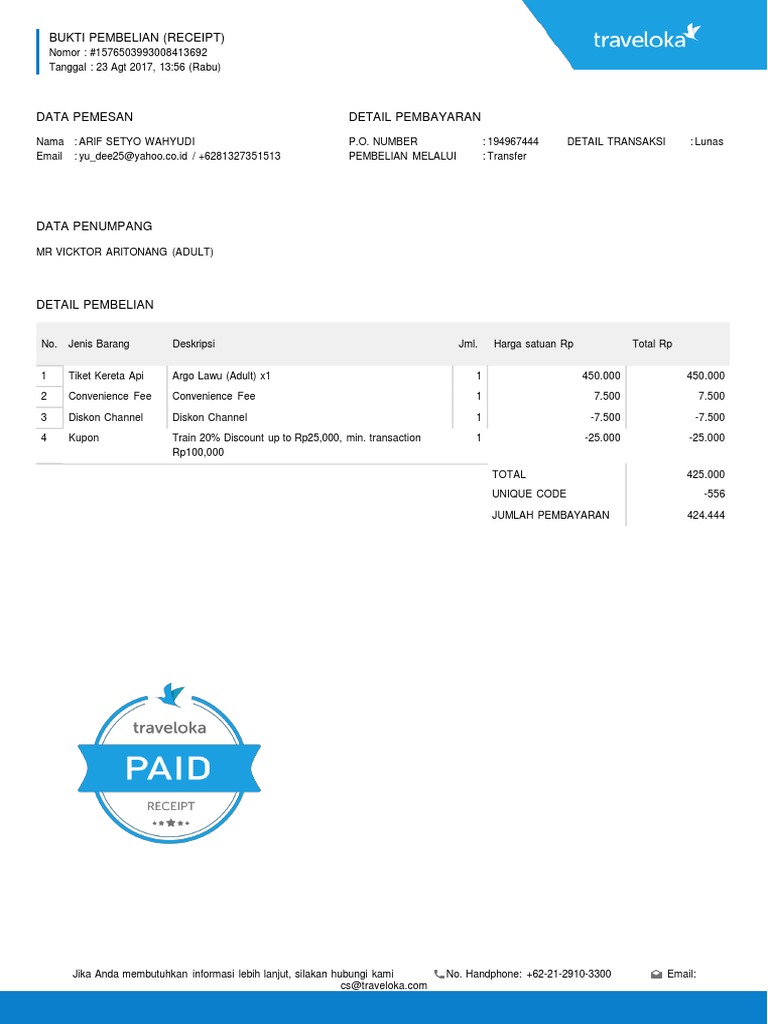 Bukti Pembelian (Receipt) | PDF