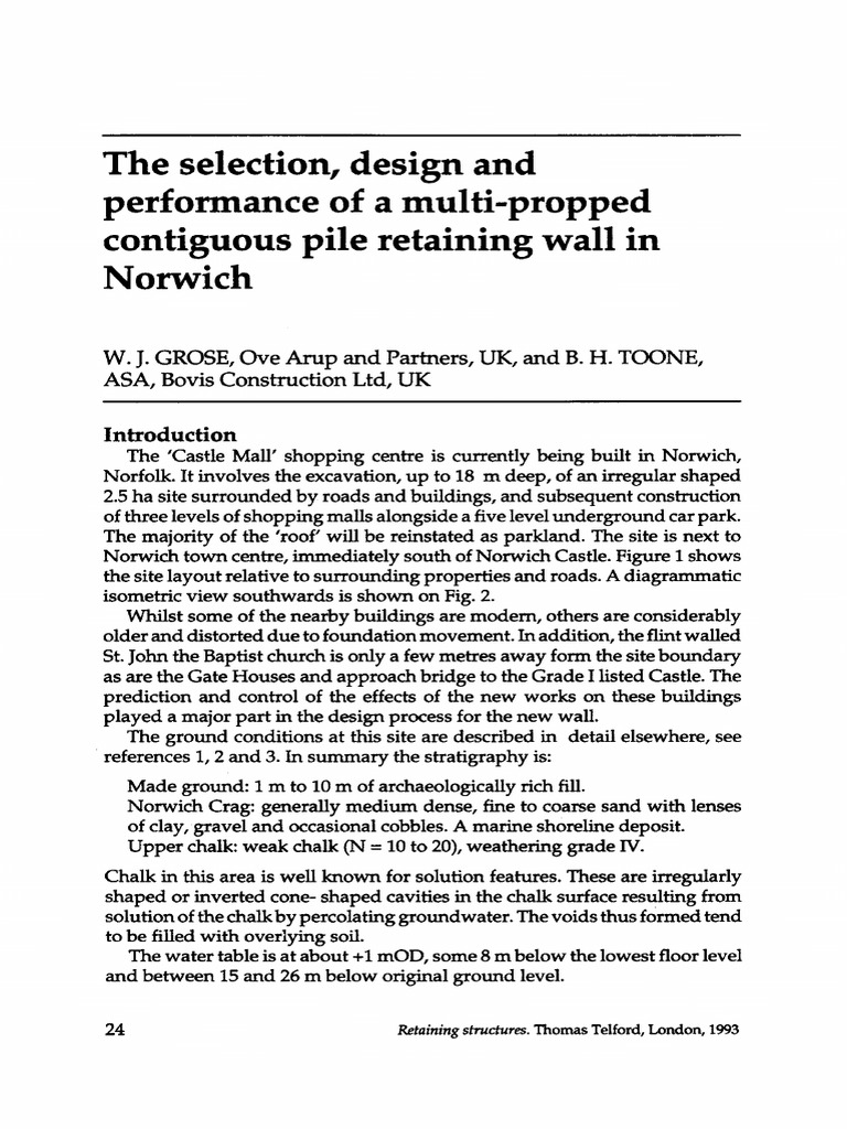 The Selection Multiple Prop For Contiguous Pile Retaining Wall PDF ...