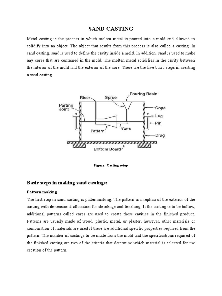 Sand Casting | PDF | Casting (Metalworking) | Foundry