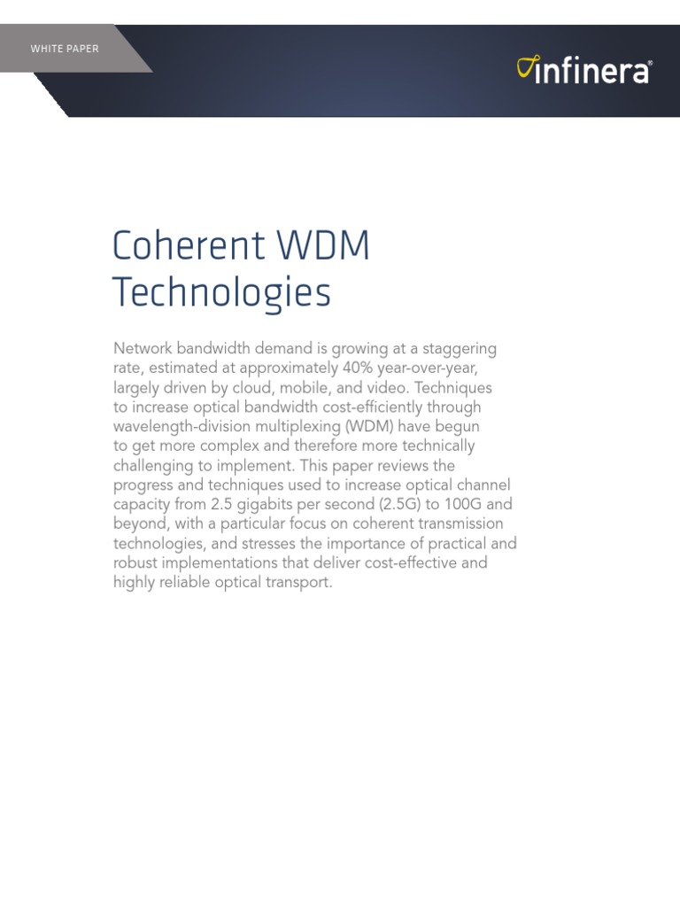 Infinera Coherent Tech | PDF | Data Transmission | Digital Technology