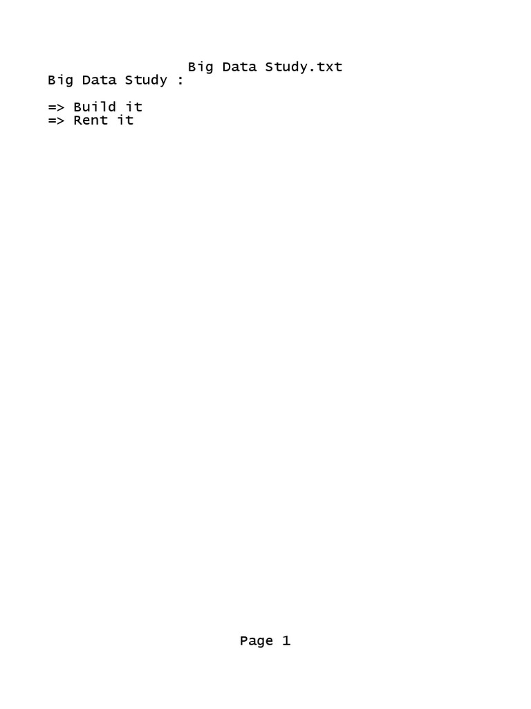 Big Data Study | PDF