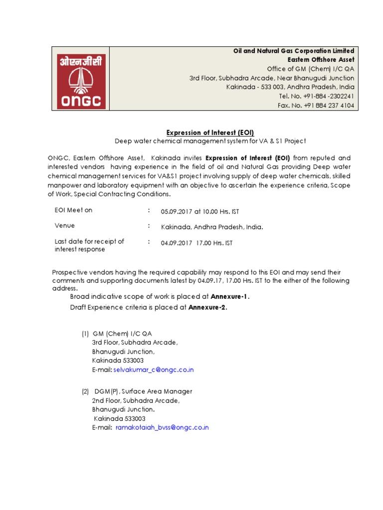 Covering Letter - EOI | PDF