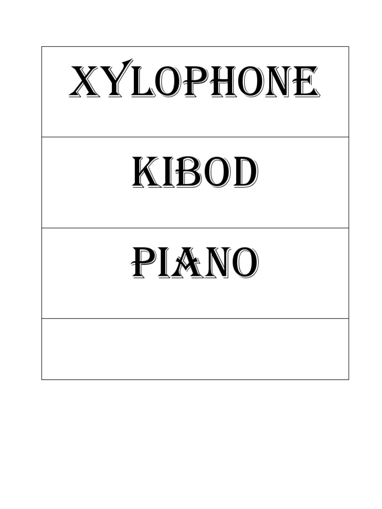 Xylophone Kibod Piano | PDF