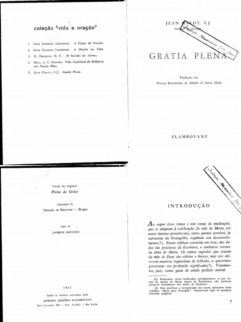 Gratia Plena - Jean Galot | PDF