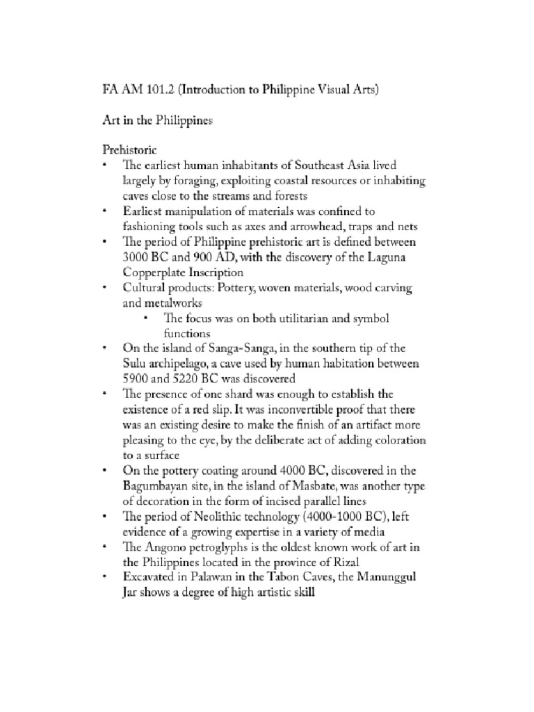 Prehistoric Art in The Philippines | PDF