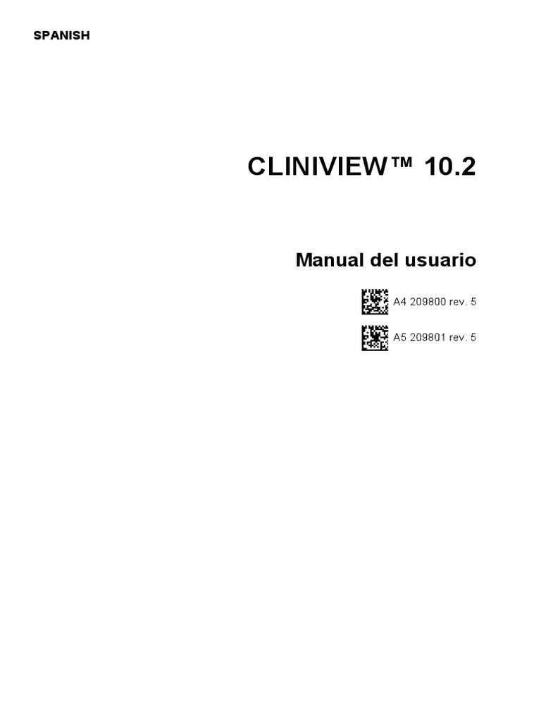 CliniView 10.2 User Manual ES v5 | PDF | Point and Click | Monitor de ...