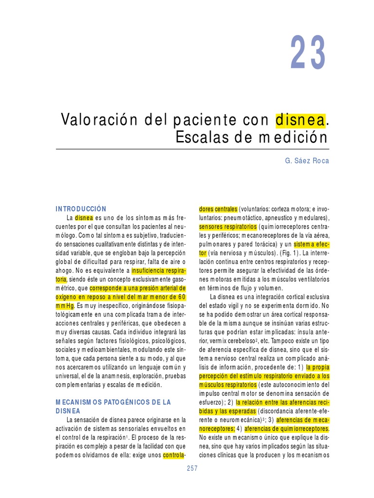 Valoracion Del Paciente Con Disnea | PDF | Sistema respiratorio | Asma