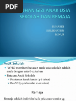 Rumus Schofield (Anak Usia 0 - 3 Tahun) | PDF