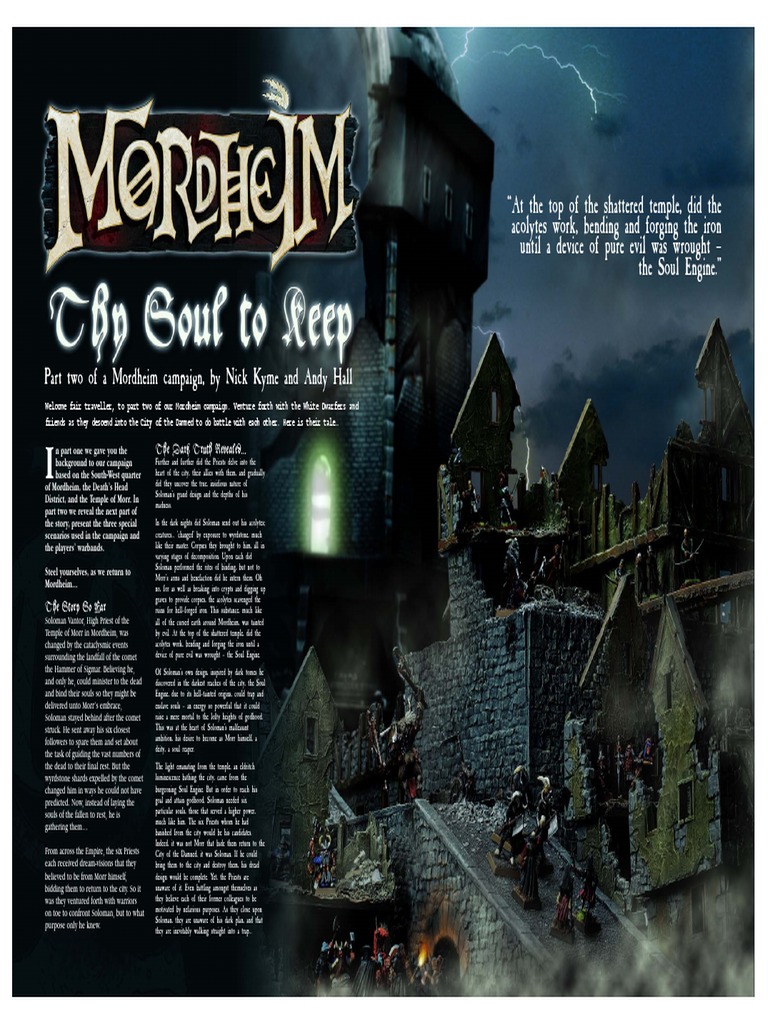 Mordheim Campaign - Thy Soul To Keep - Part 2 | PDF | Prison