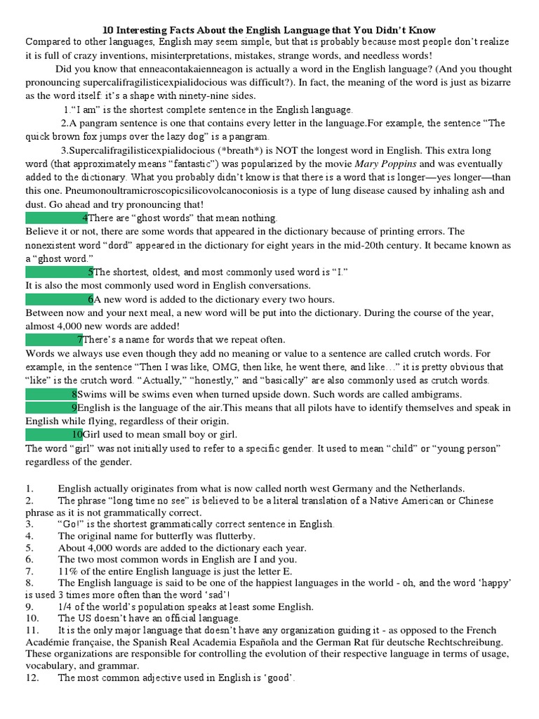 English Language | PDF | English Language | Word