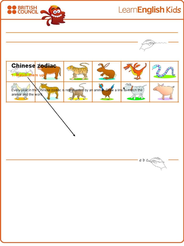 Chinese Zodiac Worksheets