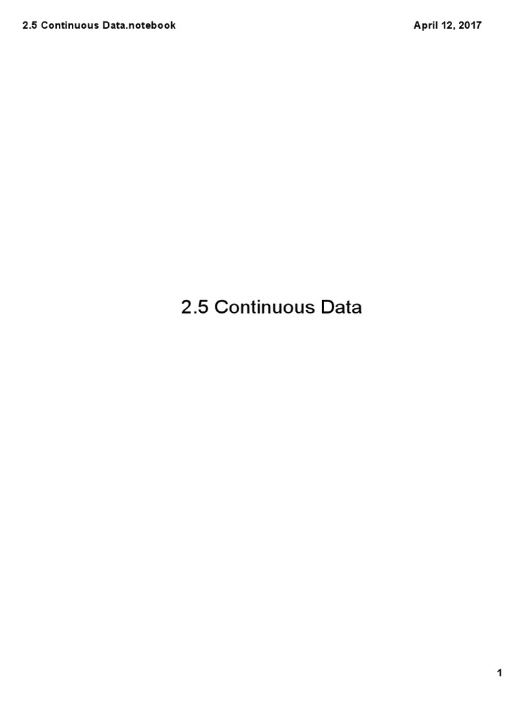Estimating Continuous Data Insights | PDF