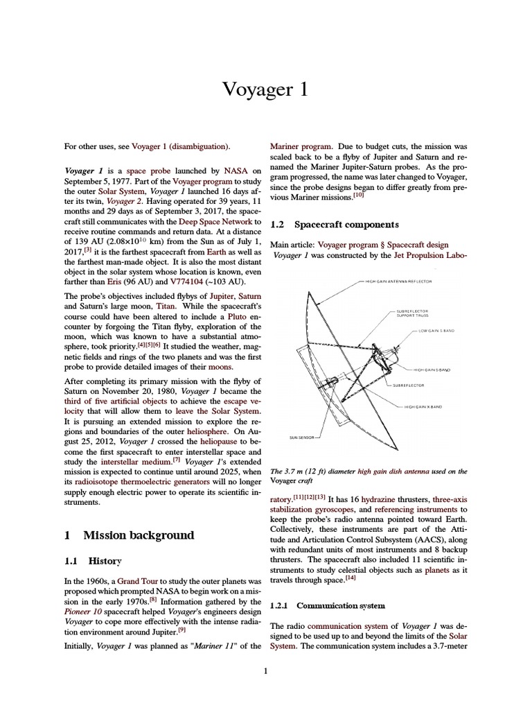 Voyager 1 Pdf Voyager Program Saturn