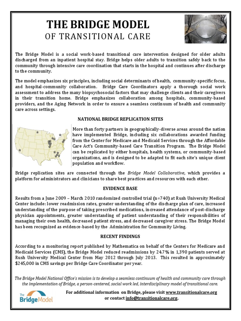 The Bridge Model: of Transitional Care | PDF | Medicare (United States ...
