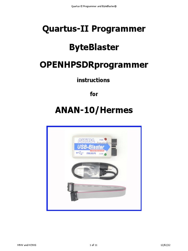 ByteBlaster Instructions | PDF | Device Driver | Booting
