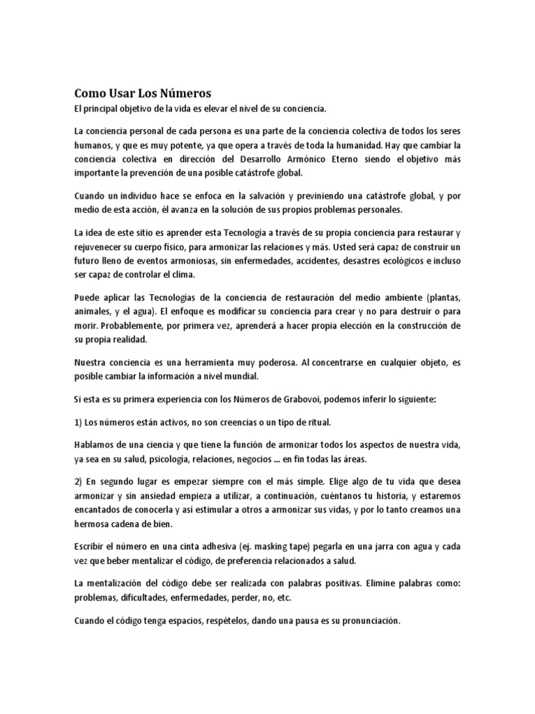 Codigos Numericos Sagrados | PDF | Enfermedades y trastornos | Sicología