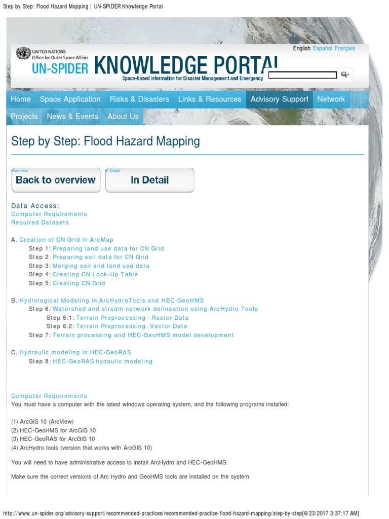 Step by Step - Flood Hazard Mapping - UN-SPIDER Knowledge Portal | PDF ...