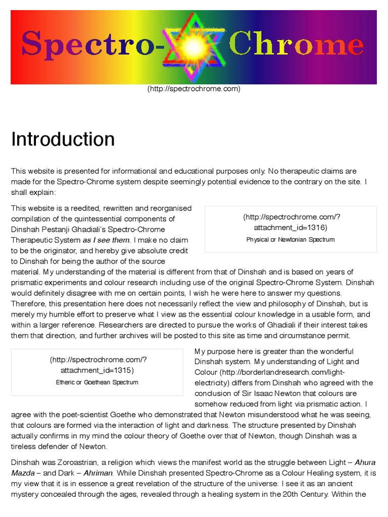 Introduction - Spectro-Chrome Metry | PDF | Isaac Newton | Color