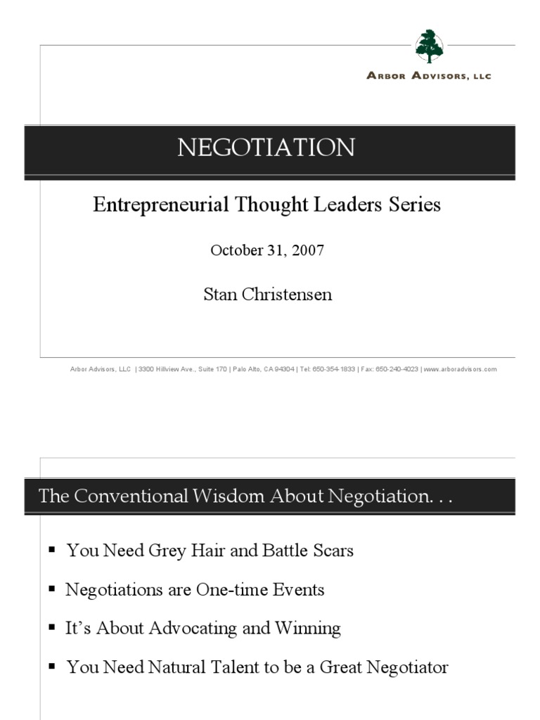 Effective Negotiation Strategies | PDF | Career & Growth
